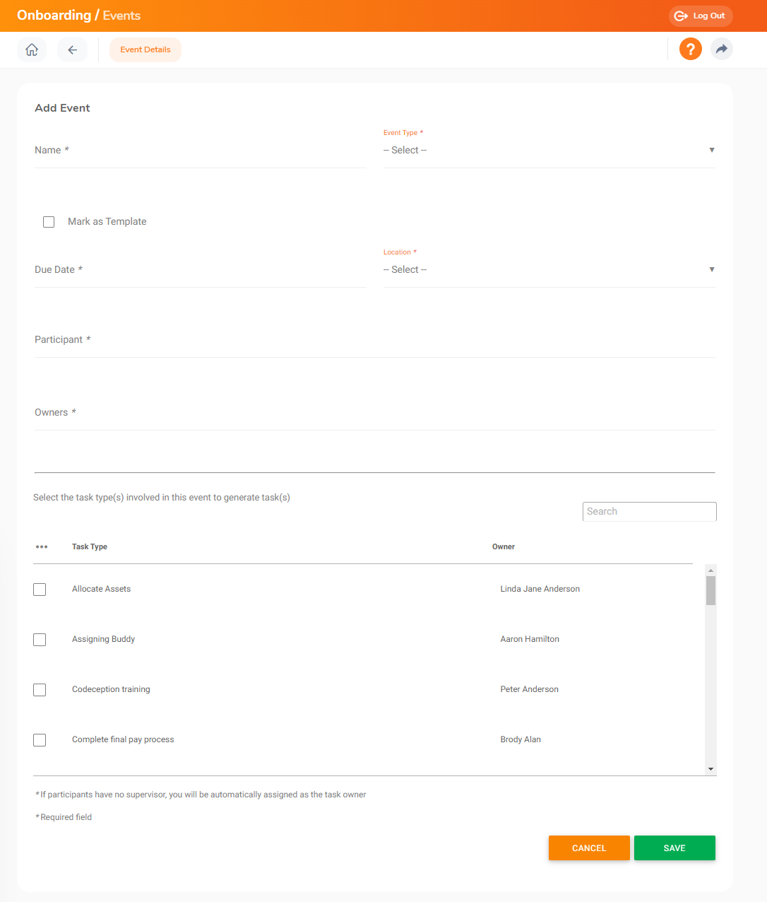 How to create on/offboarding templates – OrangeHRM