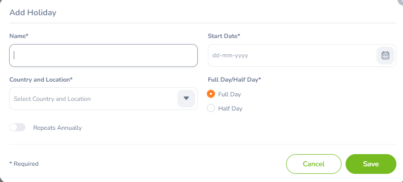 How to configure holidays – OrangeHRM