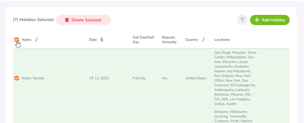 How to configure holidays – OrangeHRM