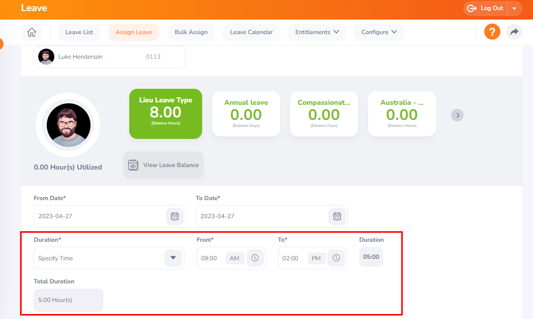 New features in the Leave module – OrangeHRM