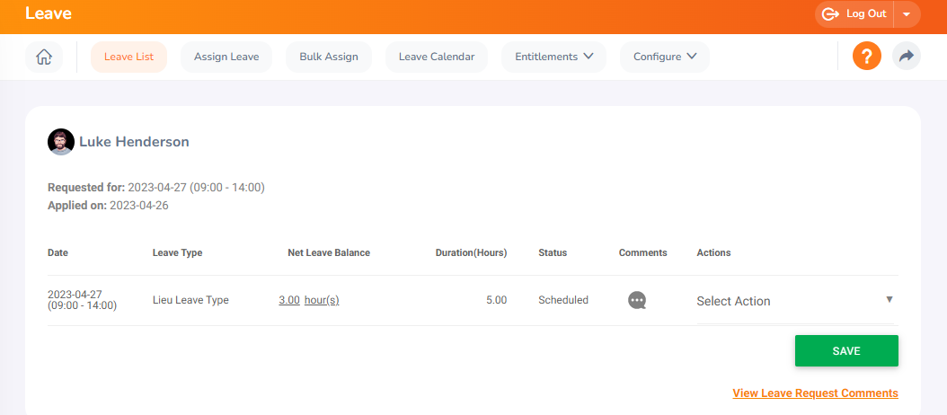 New features in the Leave module – OrangeHRM