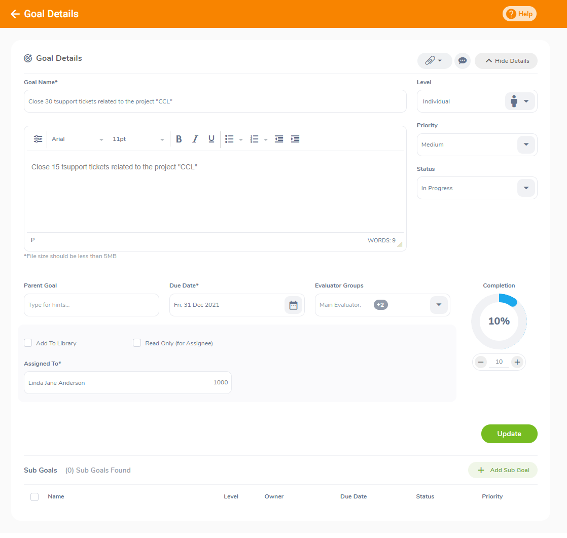 How to set up Goals/Objectives – OrangeHRM