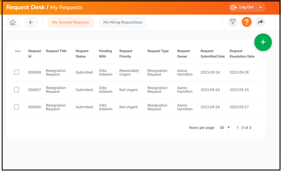 How to submit requests – OrangeHRM