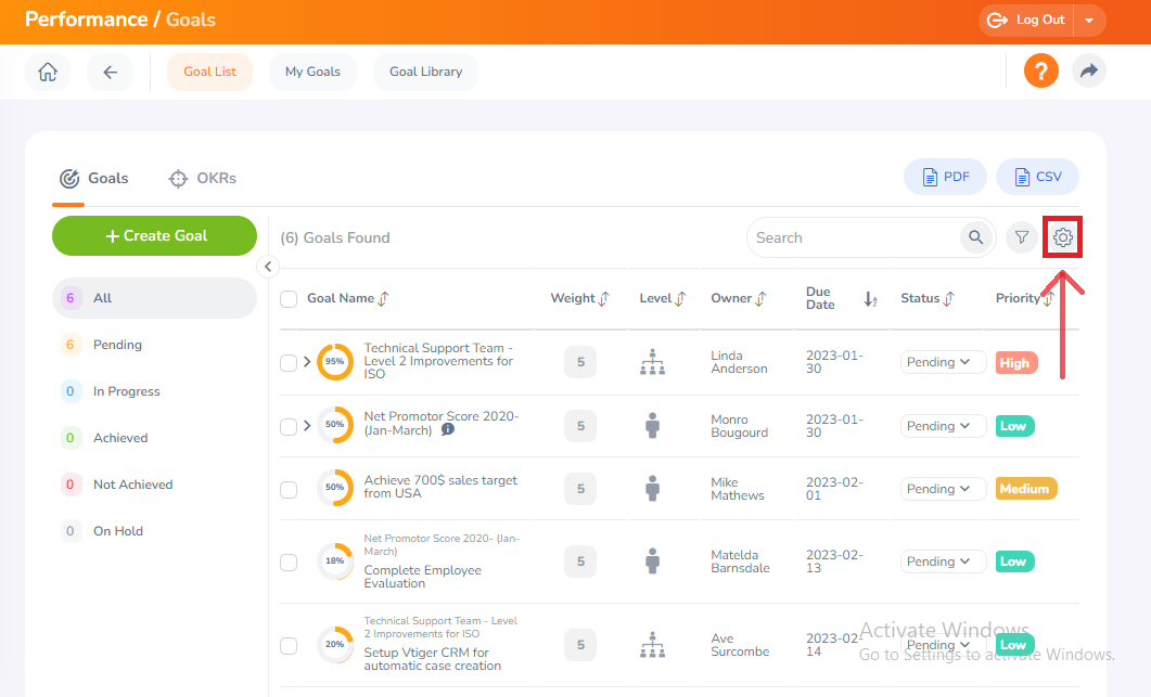 How to set up Goals/Objectives – OrangeHRM