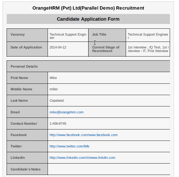 How to add candidates to created vacancies – OrangeHRM