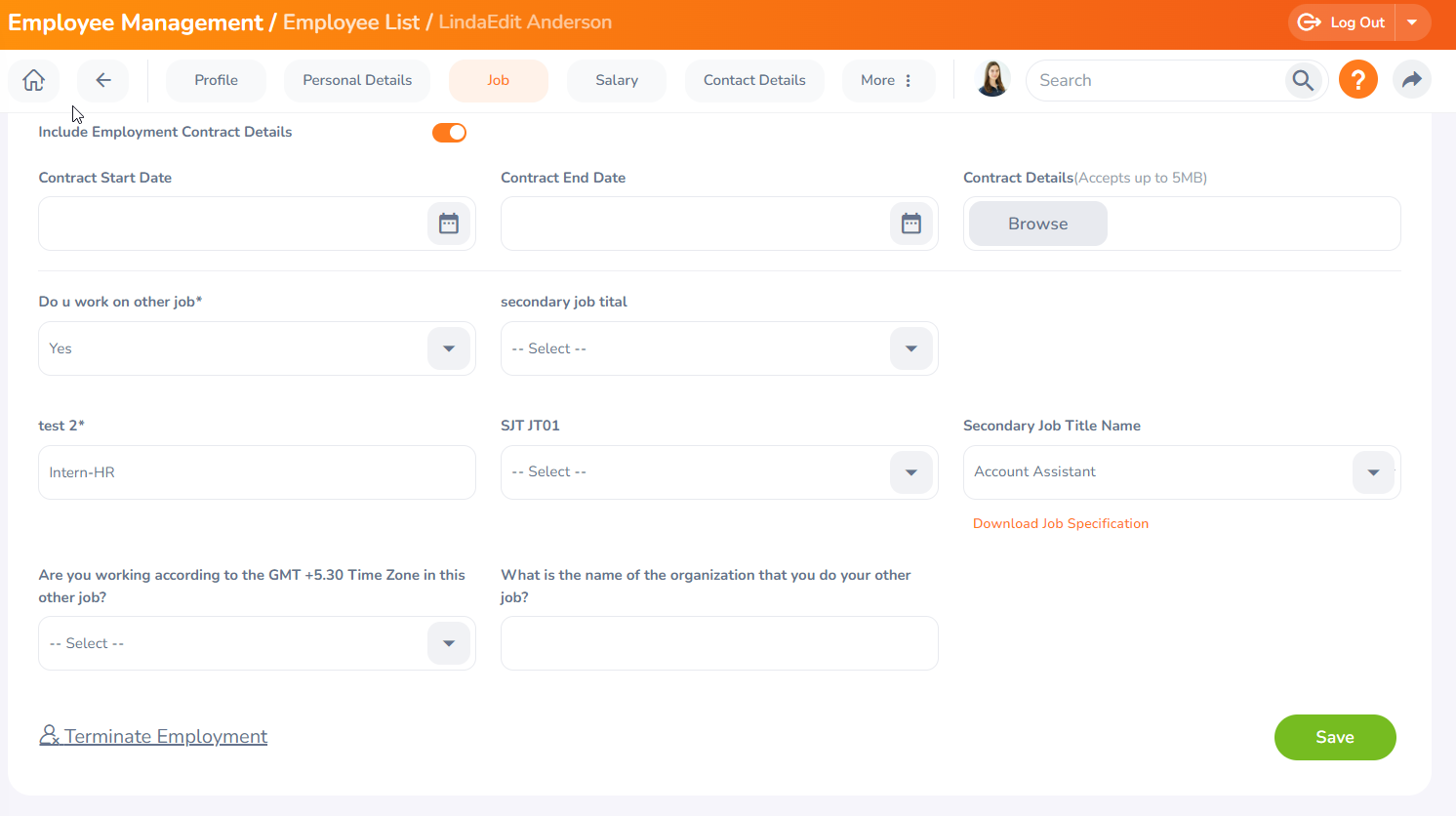 Improvement In Employee Management – OrangeHRM