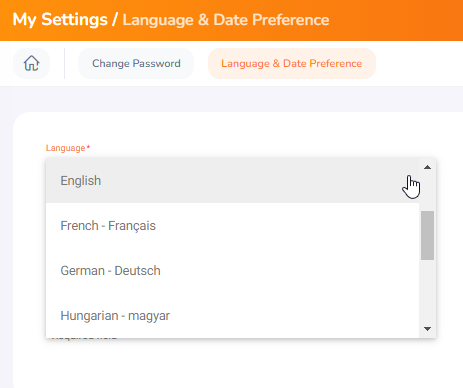 How to reset your password and to change the language under 'My ...