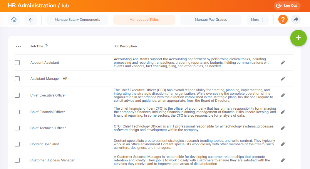 How to manage Job Titles in OrangeHRM – OrangeHRM