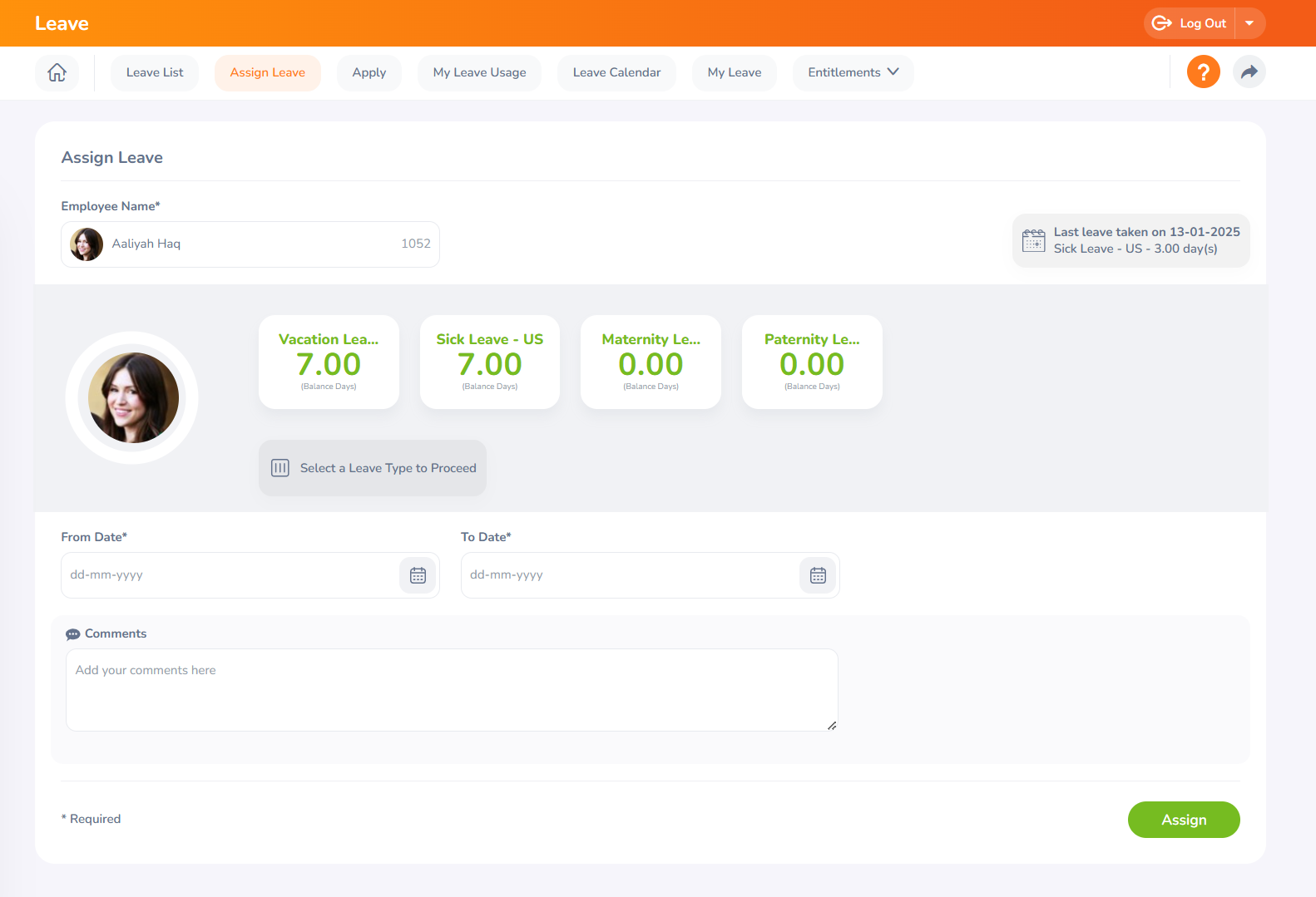How to use the Leave Module – OrangeHRM