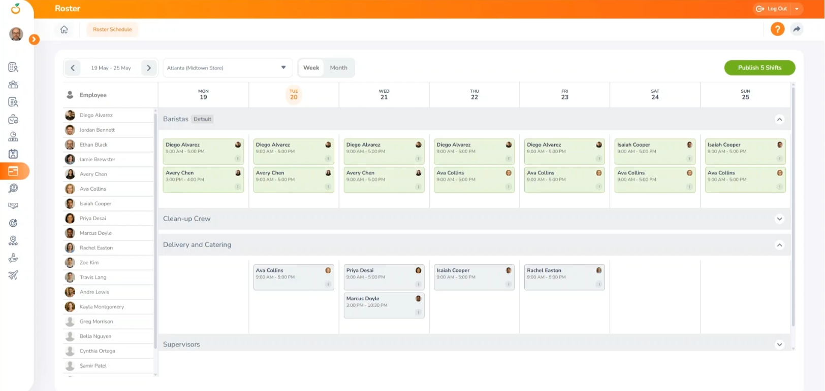 Introducing the Rosters – OrangeHRM