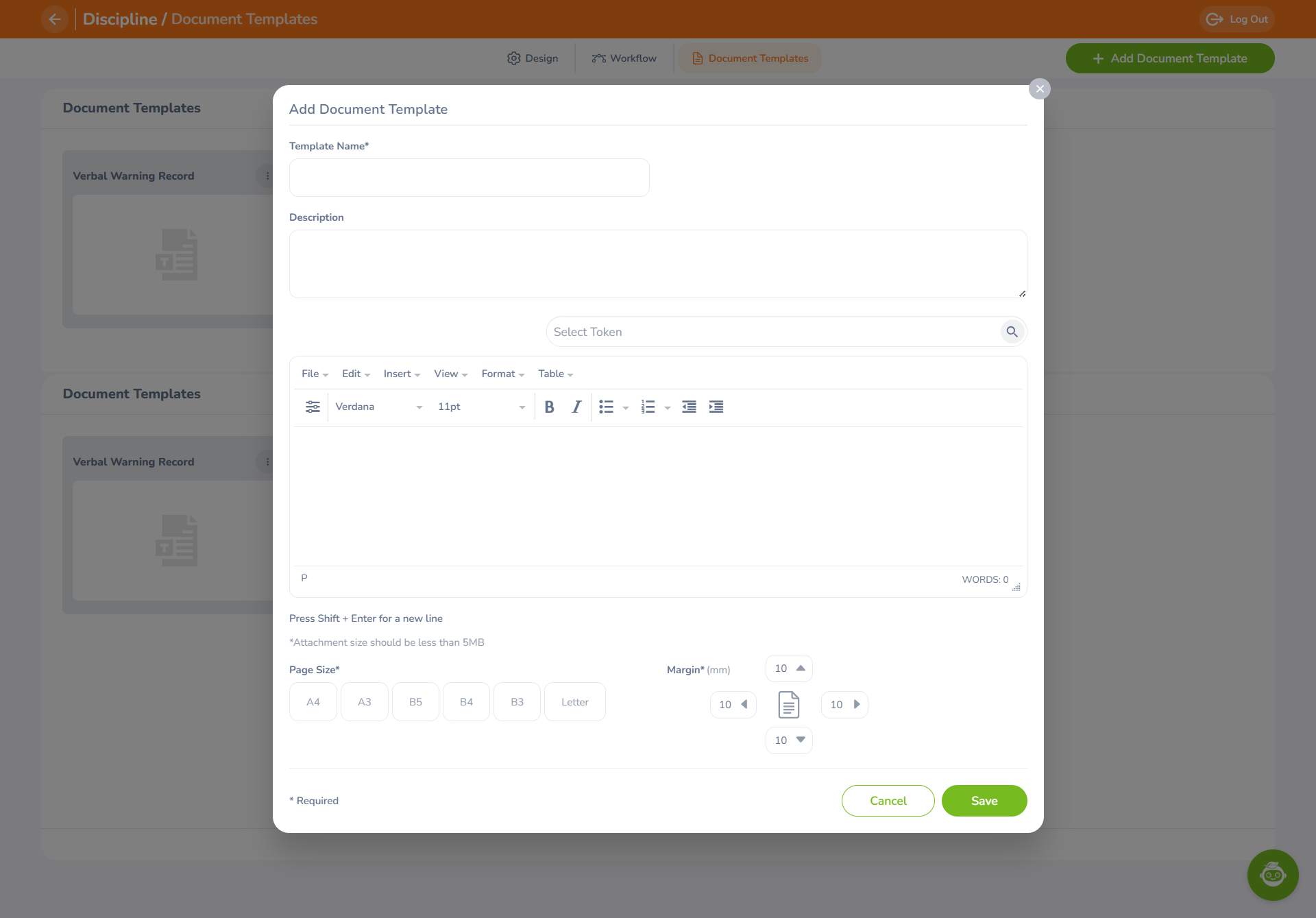 How to Create Document Templates under the Discipline Module – OrangeHRM