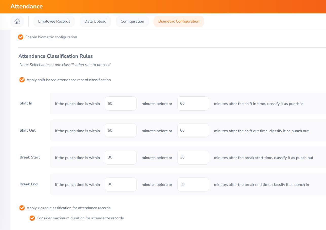 How to Enable and Setup Biometric Configuration in Attendance Module – OrangeHRM