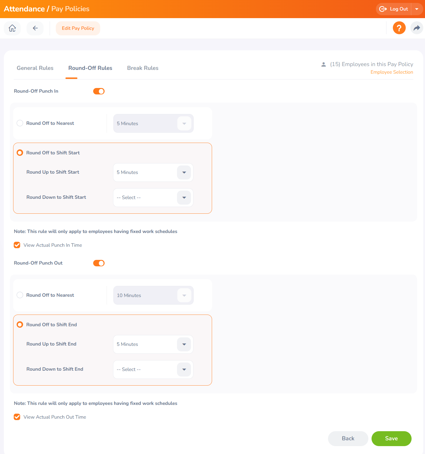 How to Configure Round-off Rules for Punch-In and Punch-Out – OrangeHRM