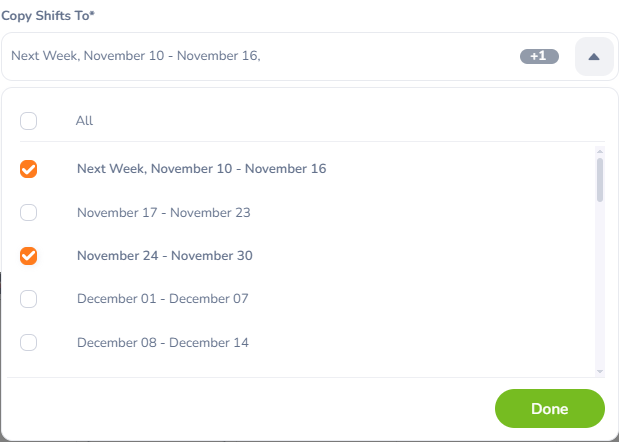 How to Copy a Roster Schedule to another week – OrangeHRM