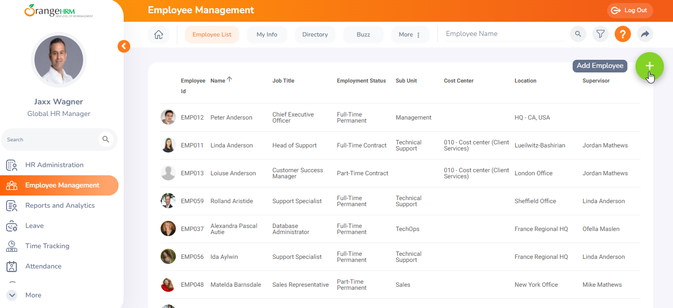 How to add an employee in to OrangeHRM – OrangeHRM